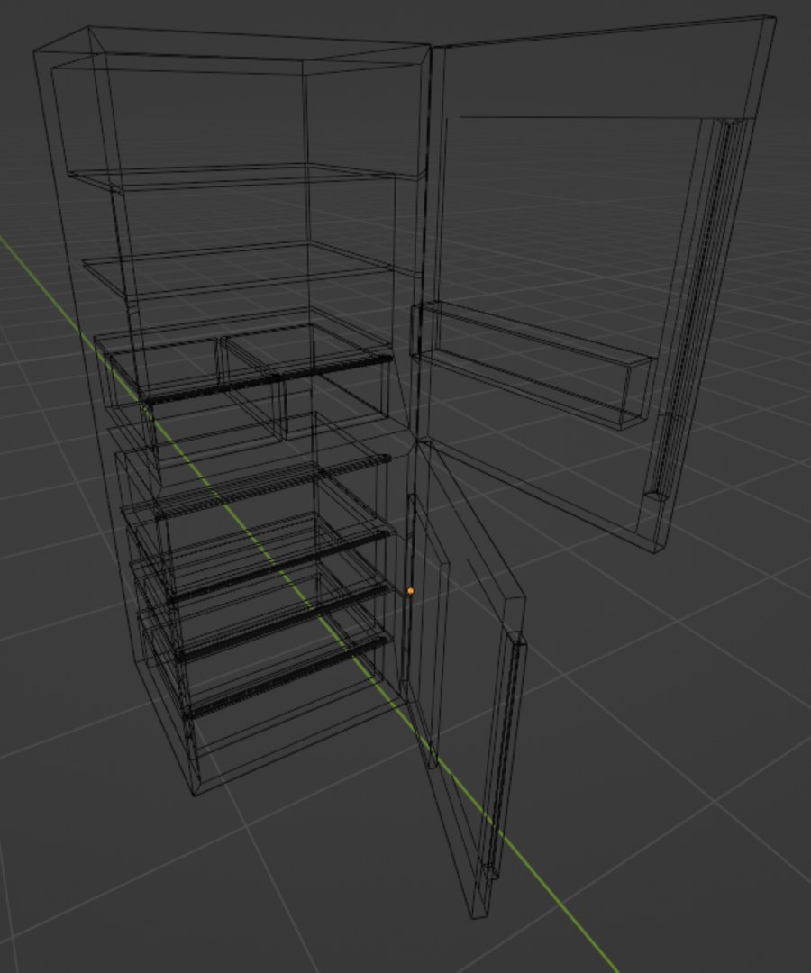 Basic Fridge low Poly 3D - TurboSquid 2075340