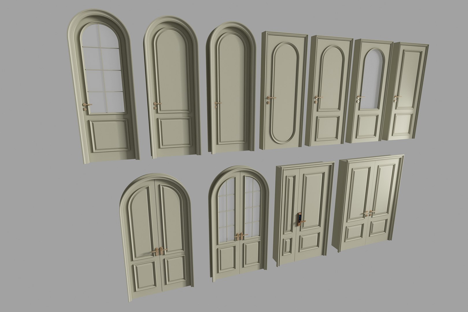 French Interior Door Model - TurboSquid 2210870