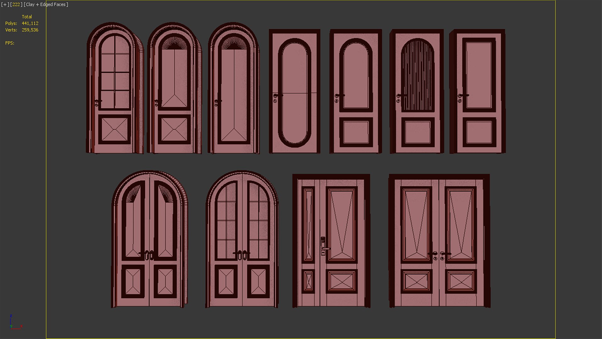 French Interior Door Model - TurboSquid 2210870