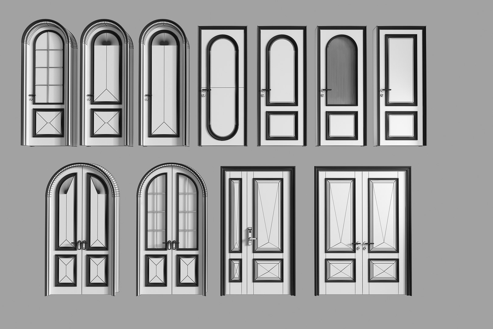 French Interior Door Model - TurboSquid 2210870