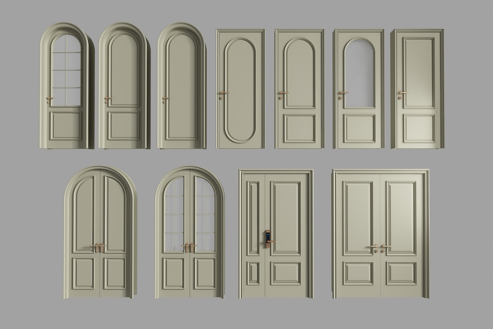French Interior Door Model - TurboSquid 2210870
