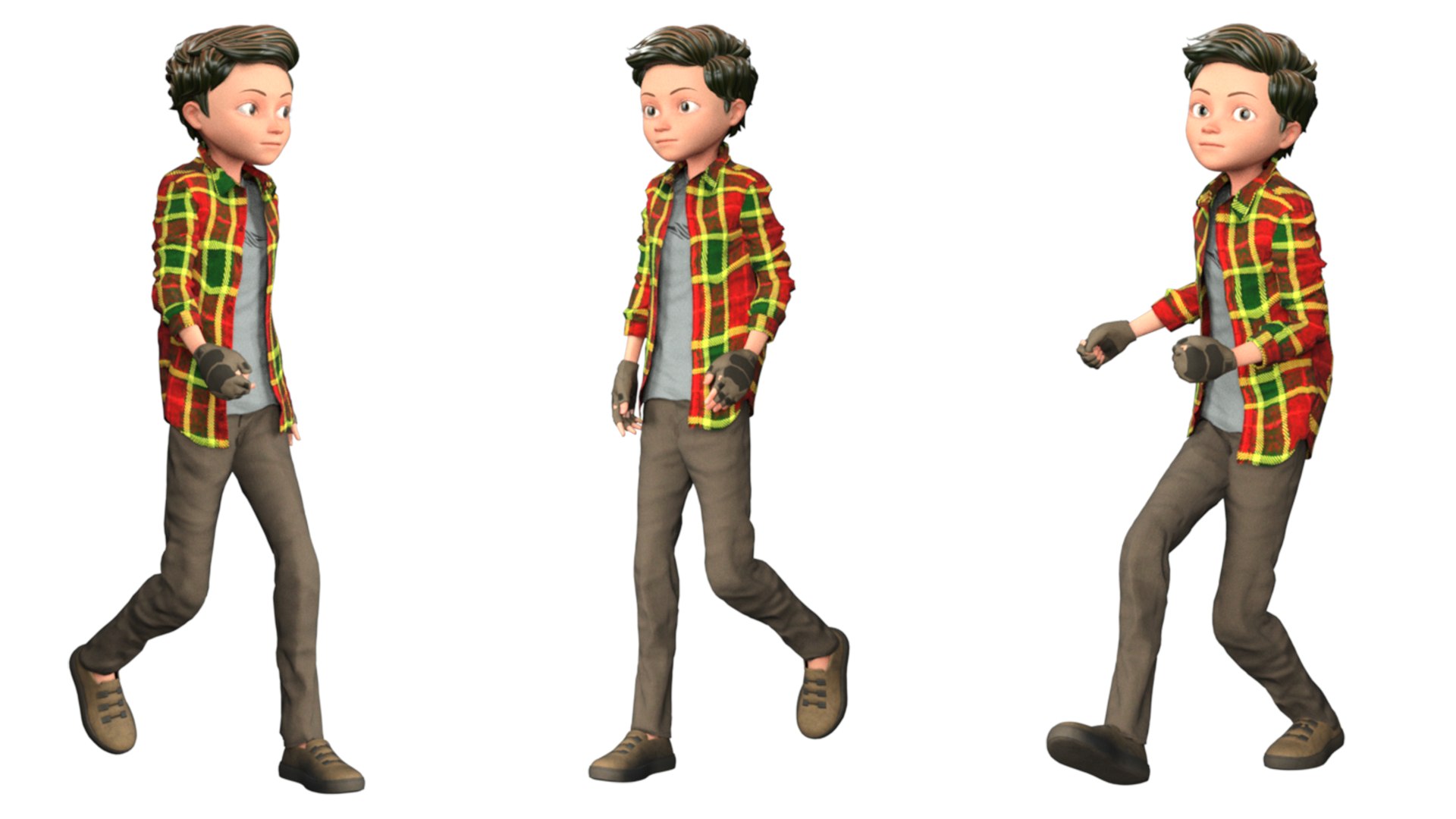 3D Model Cartoon Rigged Toon Little Boy-Jon Character 3D Model ...