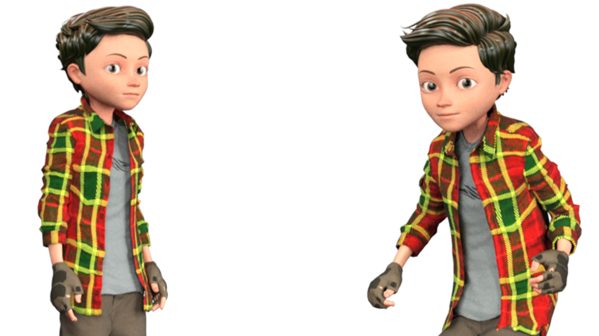 3D Model Cartoon Rigged Toon Little Boy-Jon Character 3D Model ...