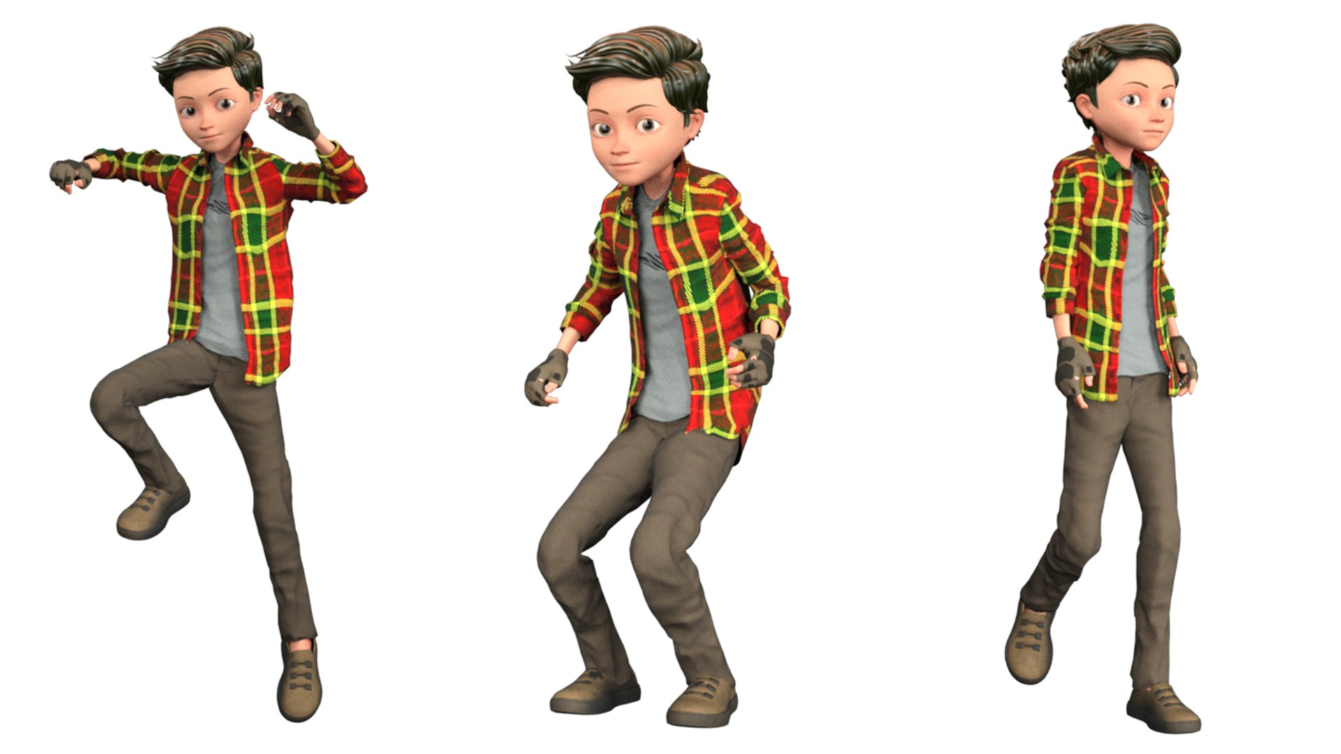 3D Model Cartoon Rigged Toon Little Boy-Jon Character 3D Model ...