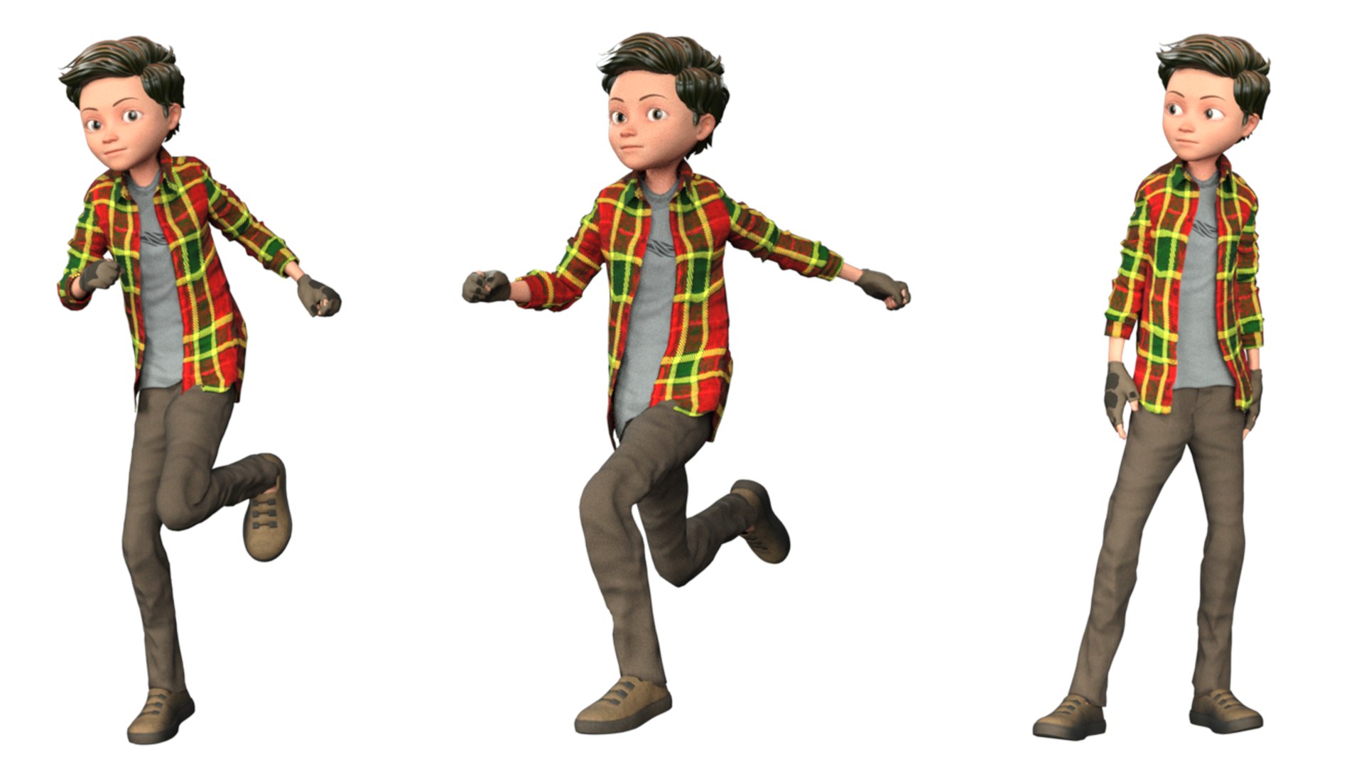3D Model Cartoon Rigged Toon Little Boy-Jon Character 3D Model ...
