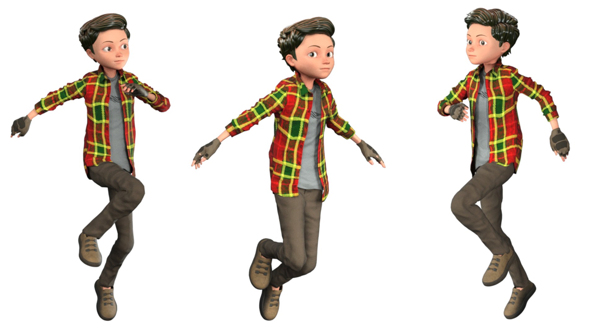 3D Model Cartoon Rigged Toon Little Boy-Jon Character 3D Model ...