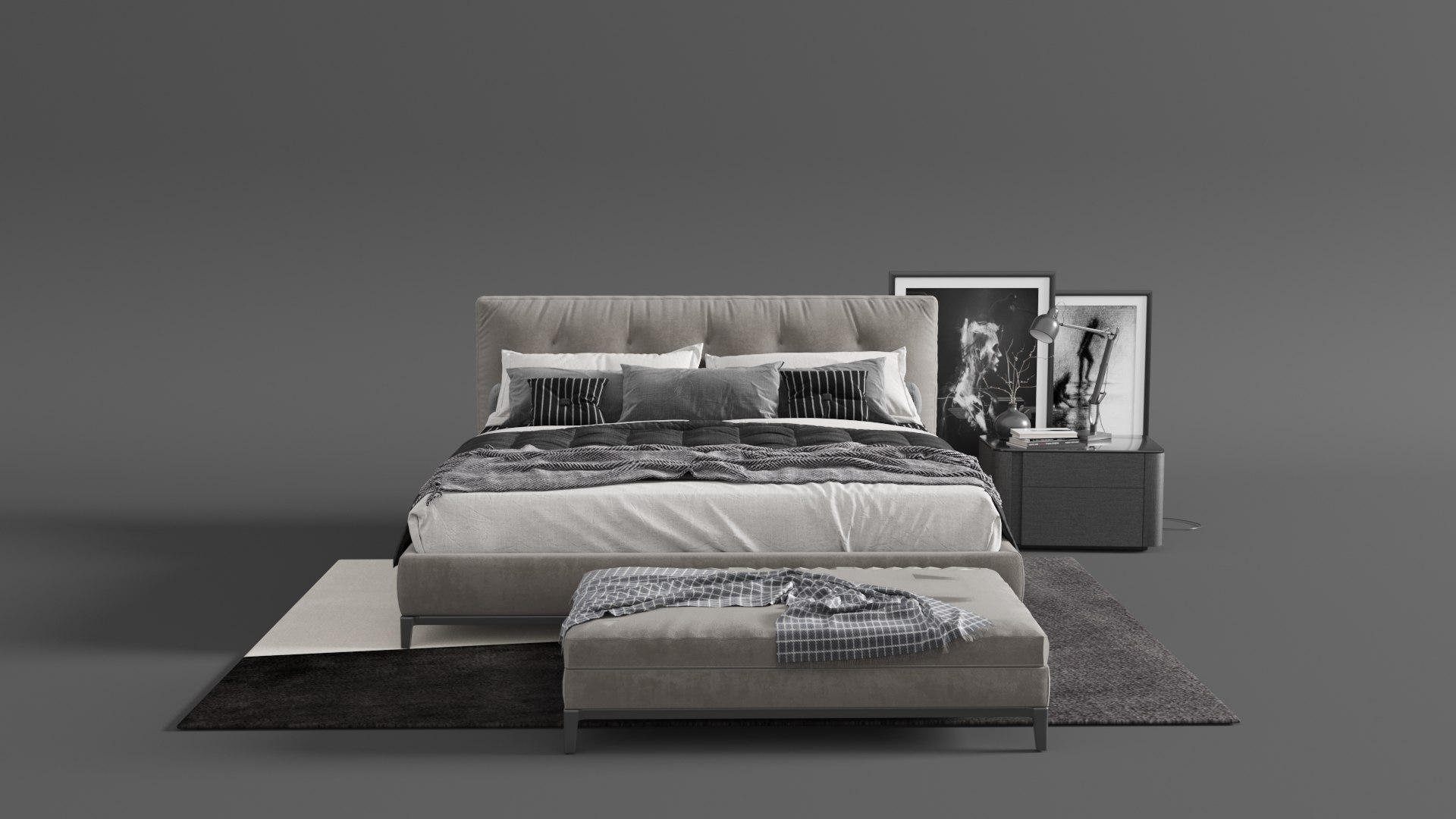 Andersen Bed - Contemporary Bedroom Set 2 3D Model - TurboSquid 2081040