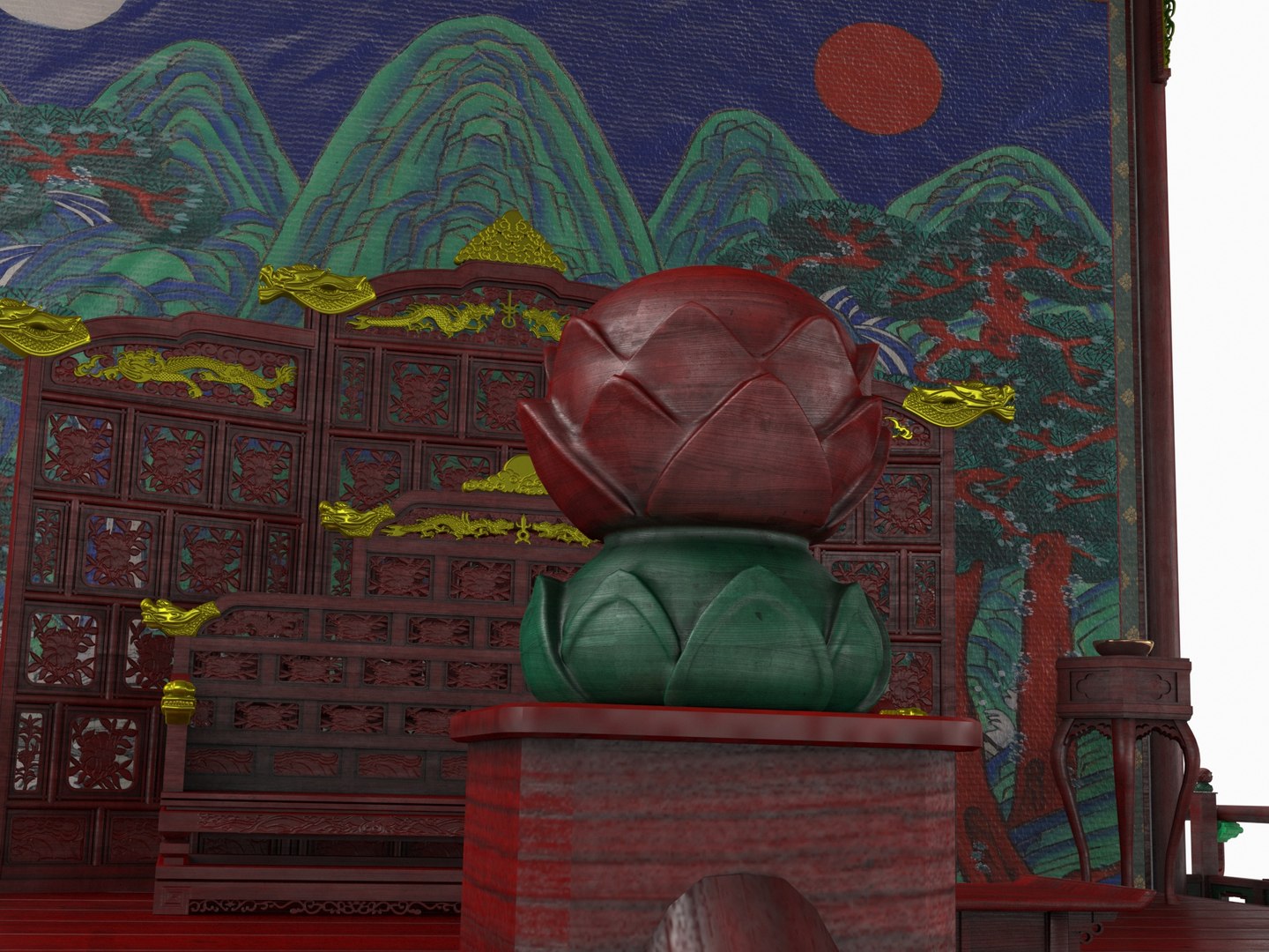 3D Model Eojwa - The Phoenix Throne 3D Model - TurboSquid 2223140