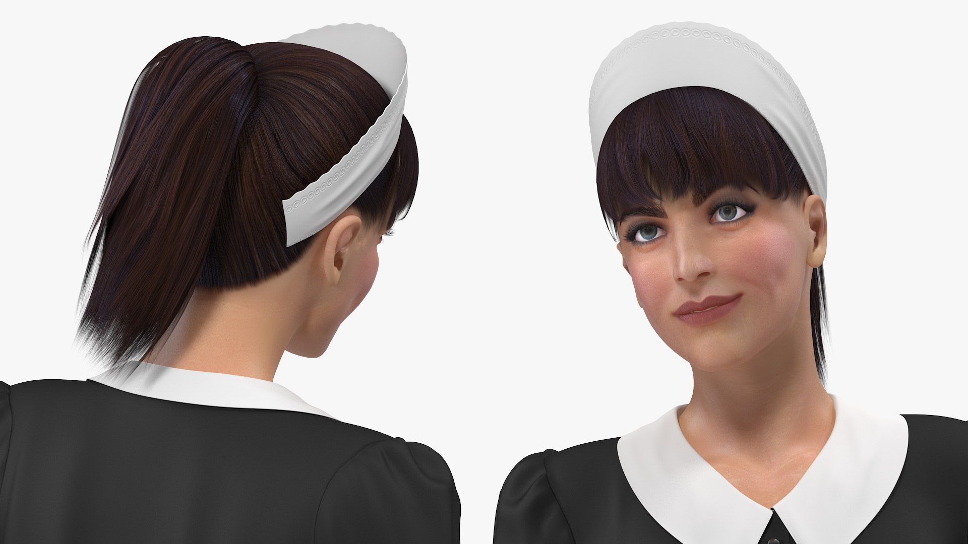 Maid curtsy model - TurboSquid 1615465