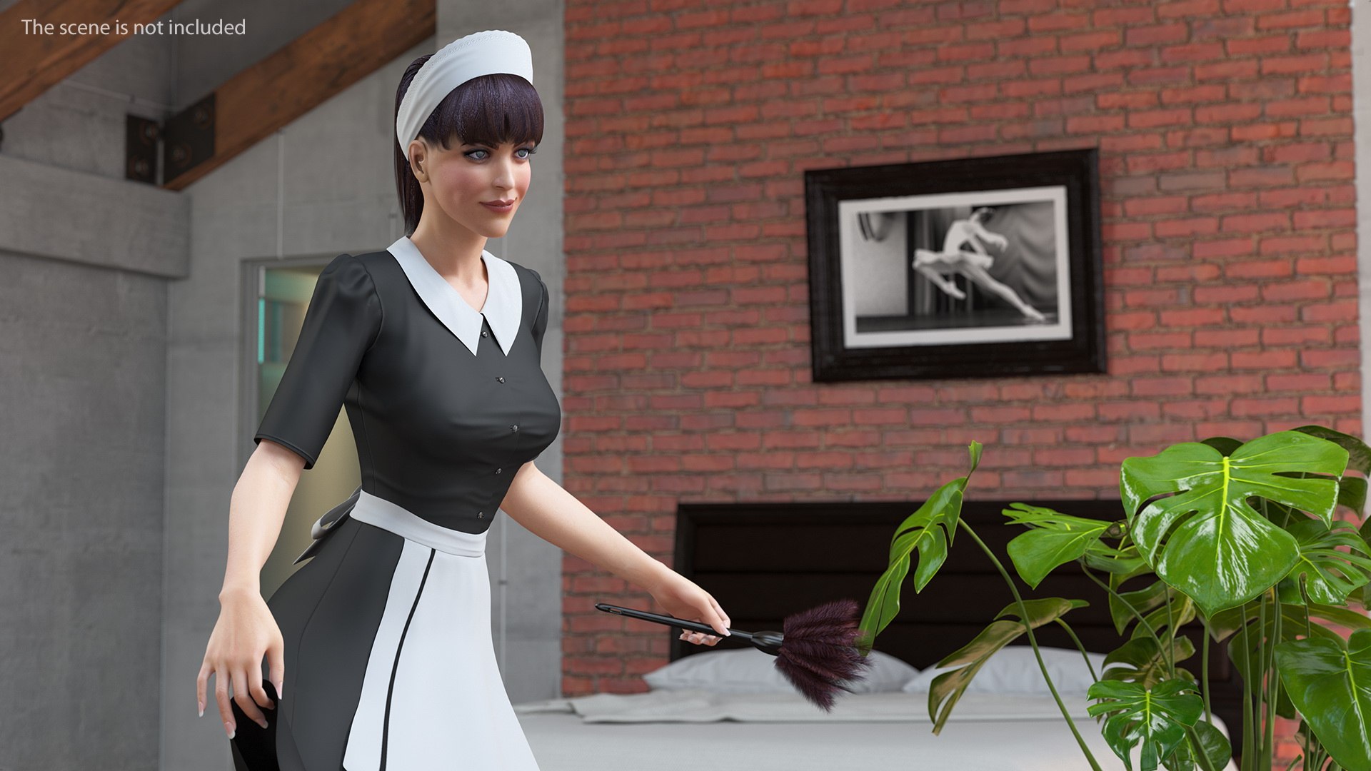 Maid curtsy model - TurboSquid 1615465