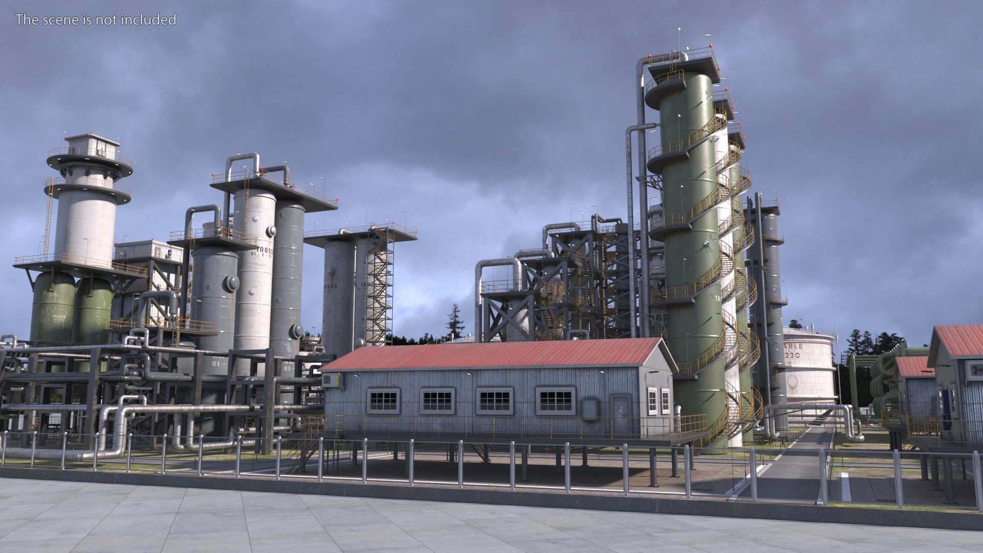 Weathered Oil Refinery Model - TurboSquid 2319951
