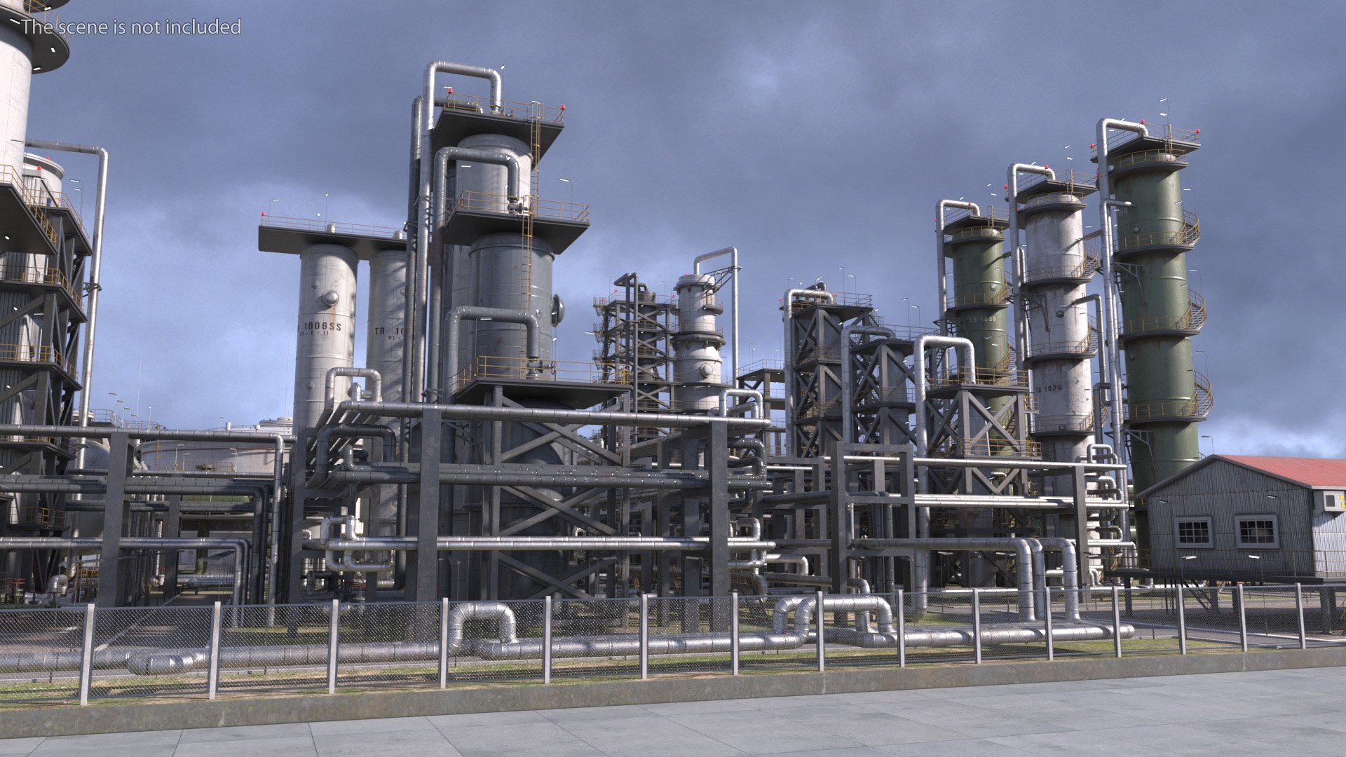 Weathered Oil Refinery Model - TurboSquid 2319951