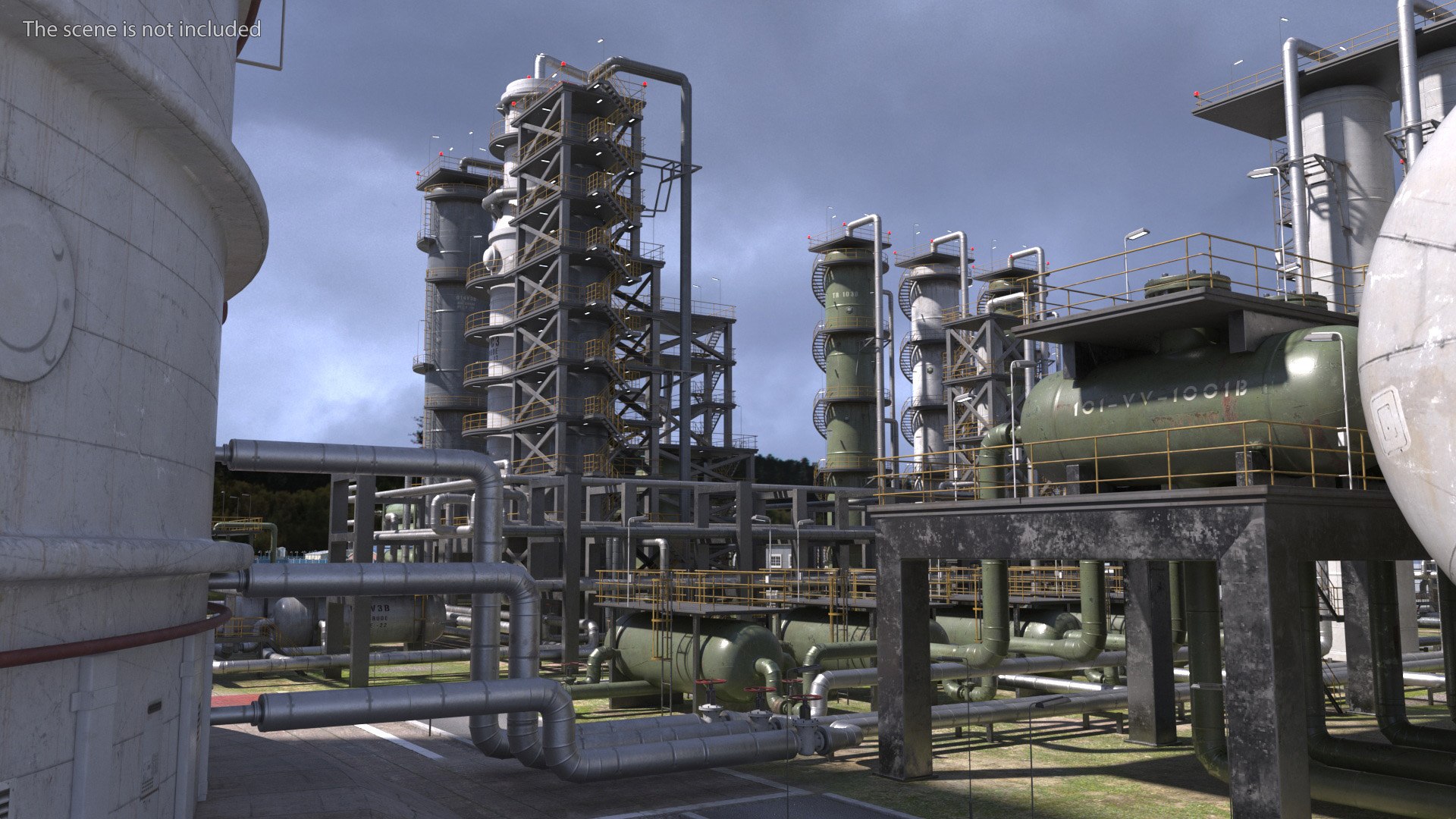 Weathered Oil Refinery Model - TurboSquid 2319951