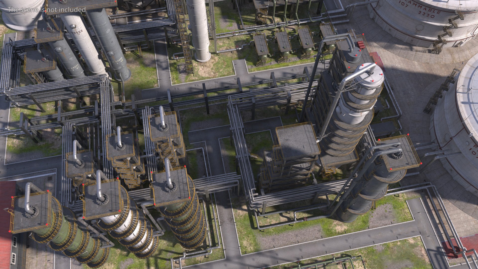 Weathered Oil Refinery Model - TurboSquid 2319951