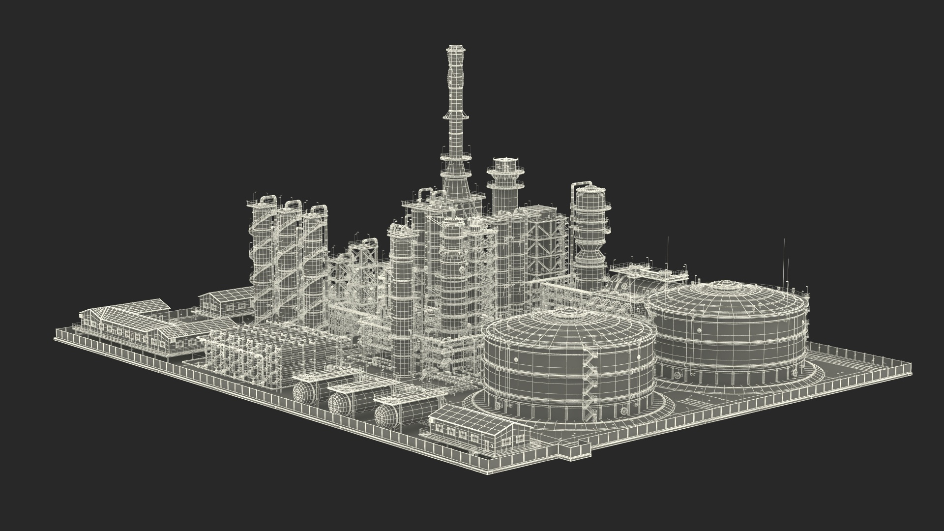 Weathered Oil Refinery Model - TurboSquid 2319951