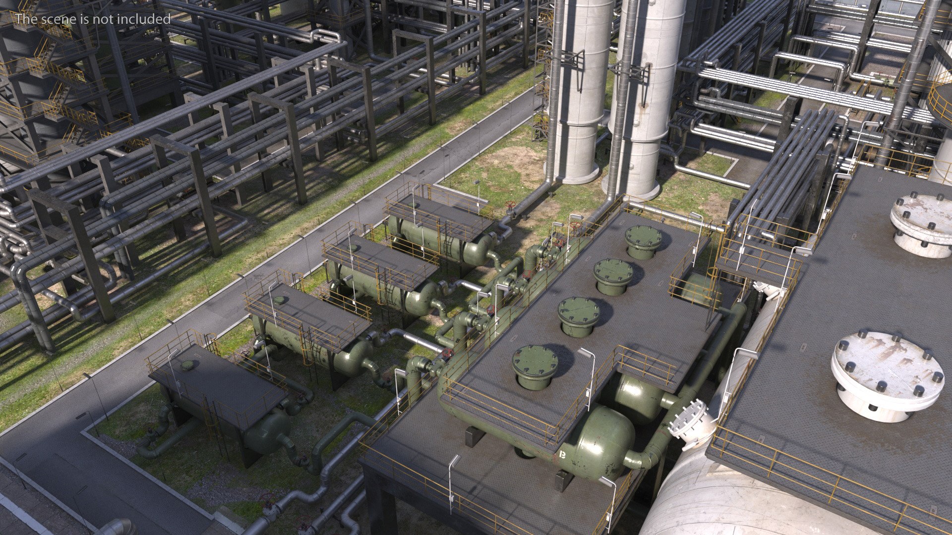 Weathered Oil Refinery Model - TurboSquid 2319951