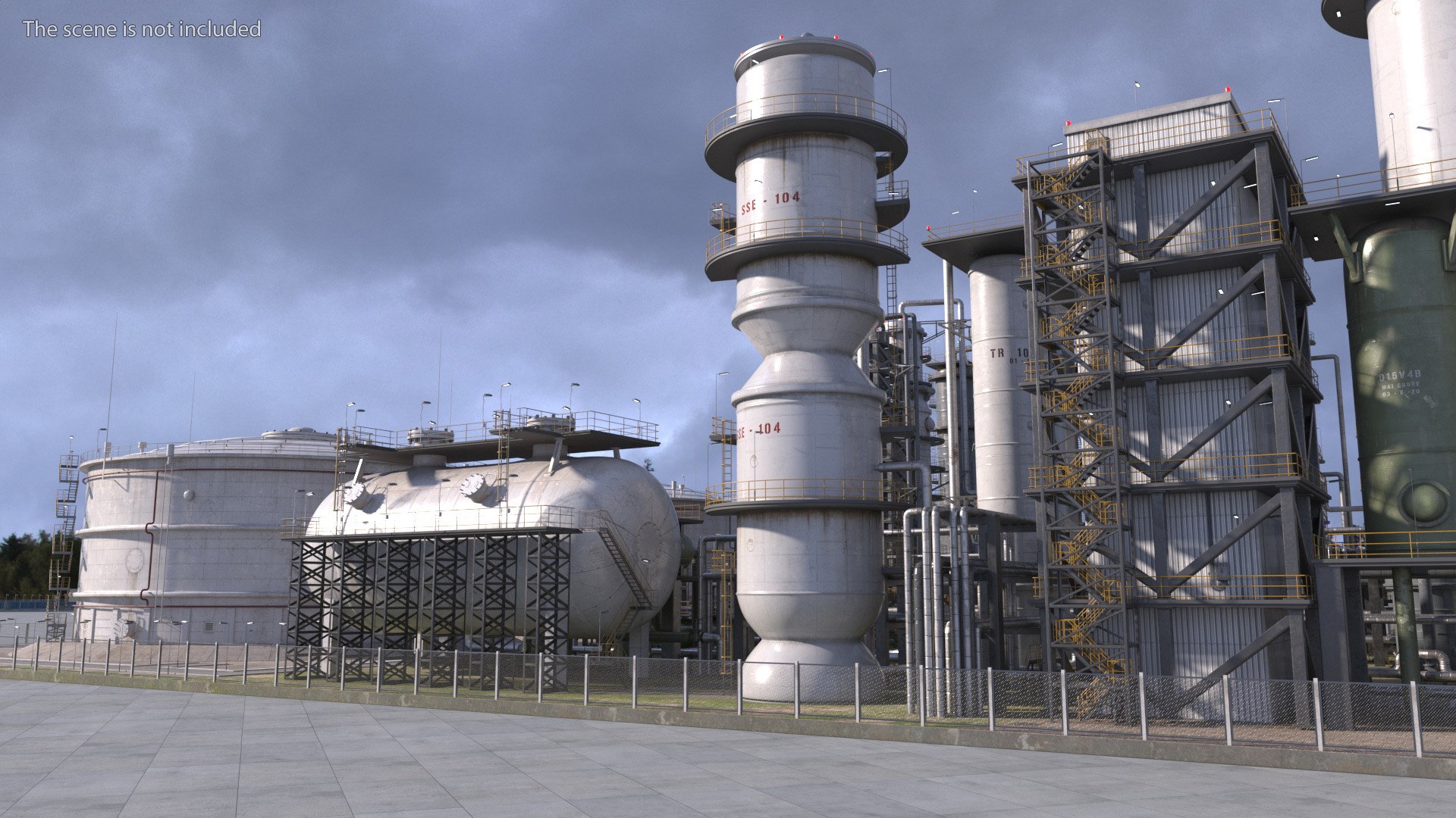 Weathered Oil Refinery Model - TurboSquid 2319951