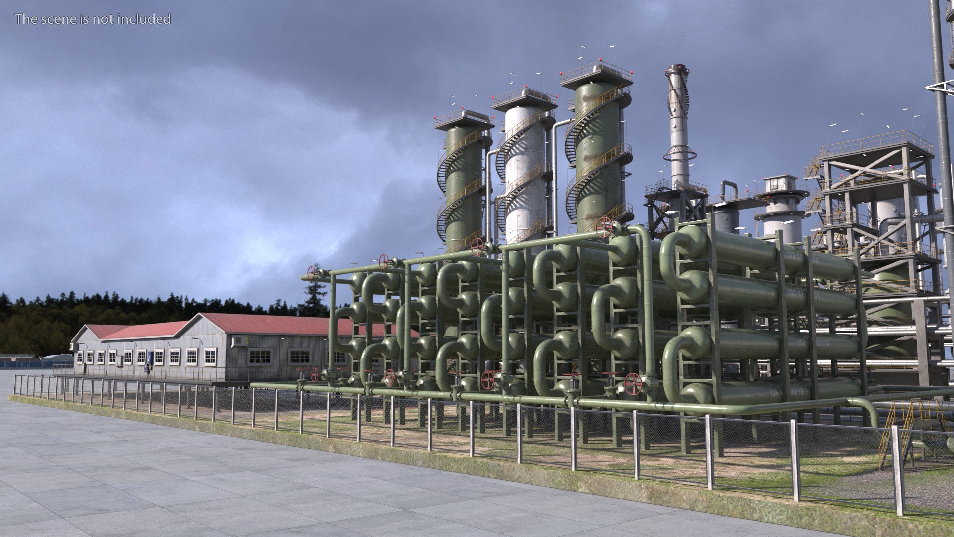 Weathered Oil Refinery Model - TurboSquid 2319951
