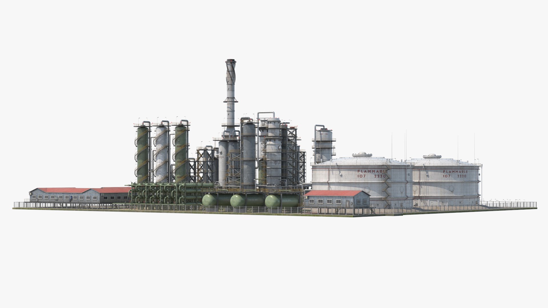 Weathered Oil Refinery Model - TurboSquid 2319951