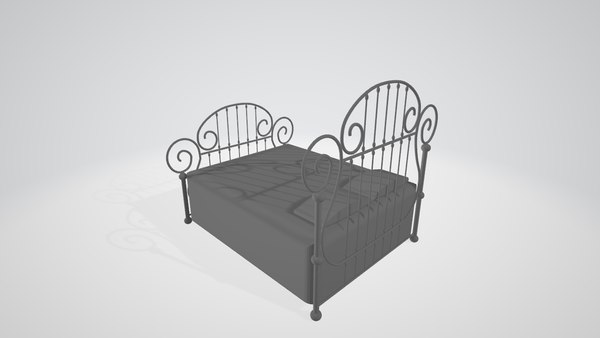 modelo 3d cama doble antigua gratis - TurboSquid 2111717