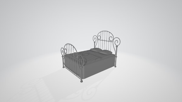 modelo 3d cama doble antigua gratis - TurboSquid 2111717