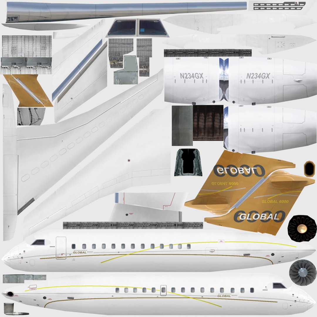 3ds Max Global 6000 Bombardier
