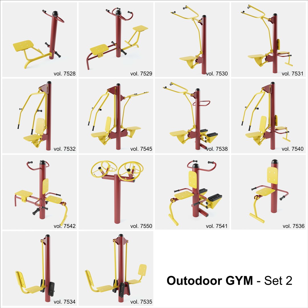 Sports Equipment Outdoor Gym 3d Model