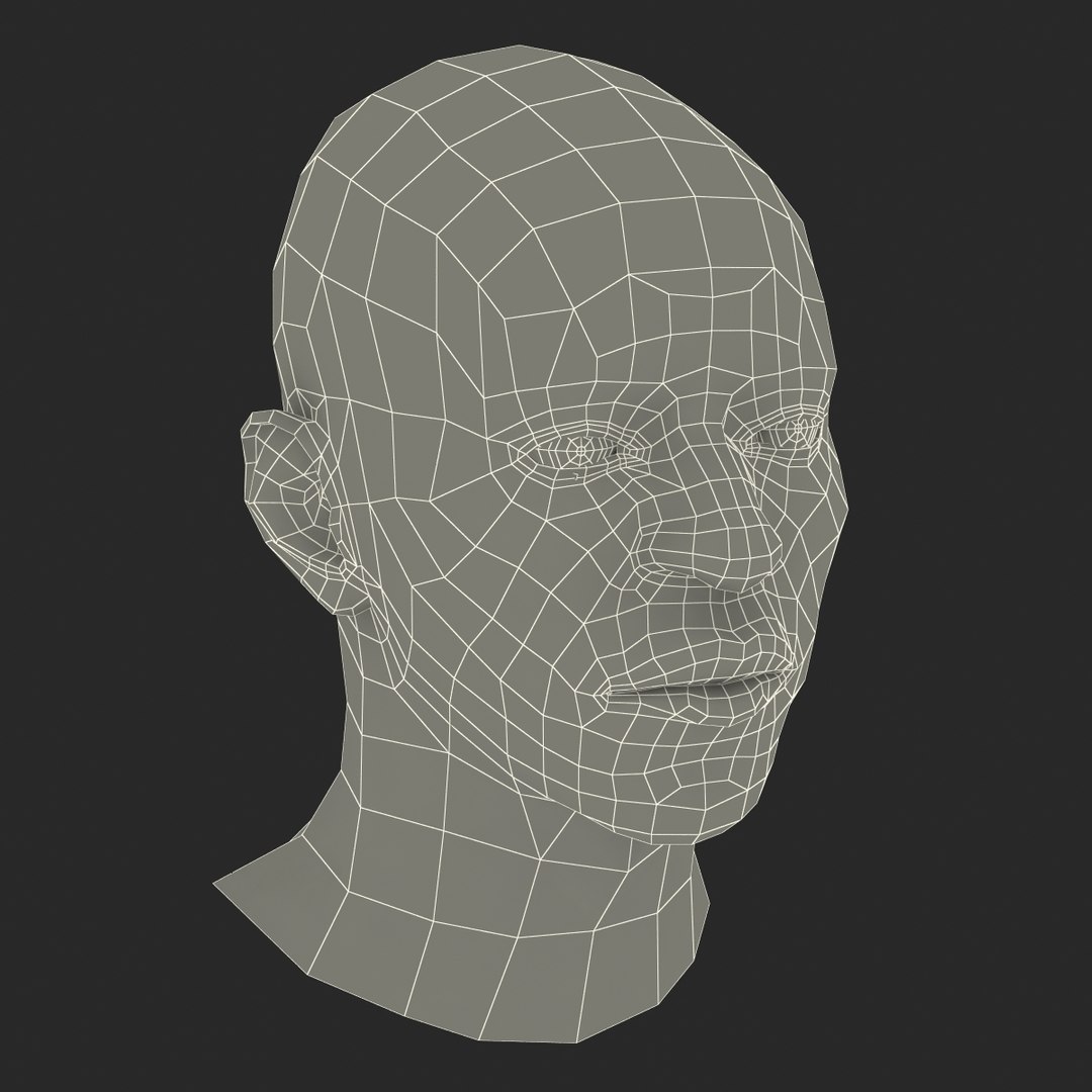 3d Model African American Male Head