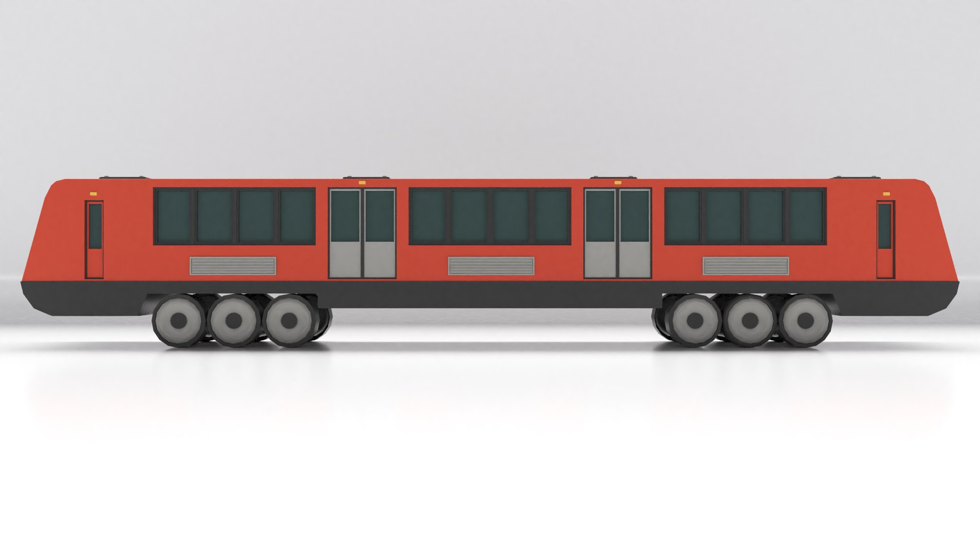 3D Cartoon Subway Car Low Poly - TurboSquid 2064035