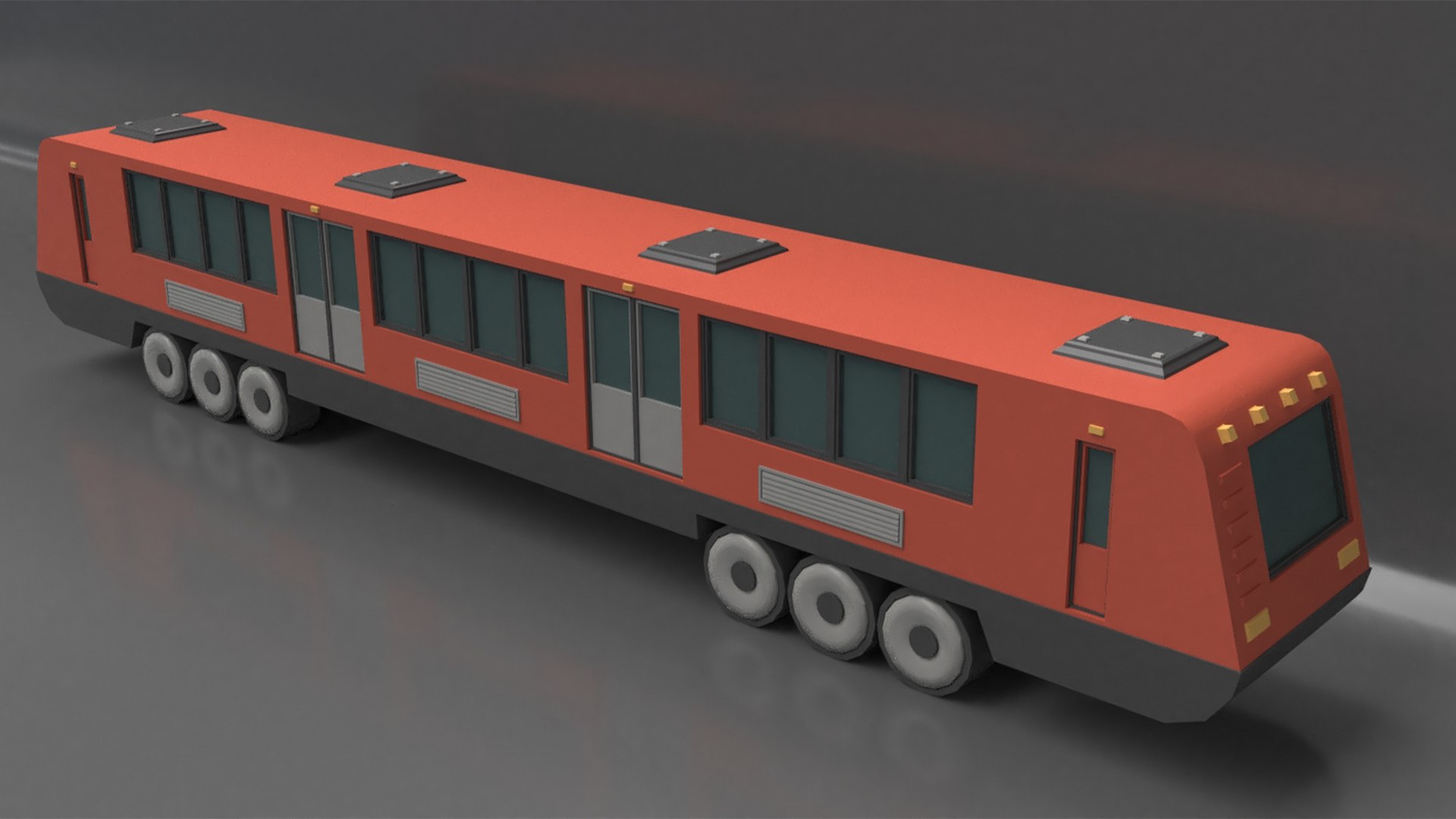 3D Cartoon Subway Car Low Poly - TurboSquid 2064035