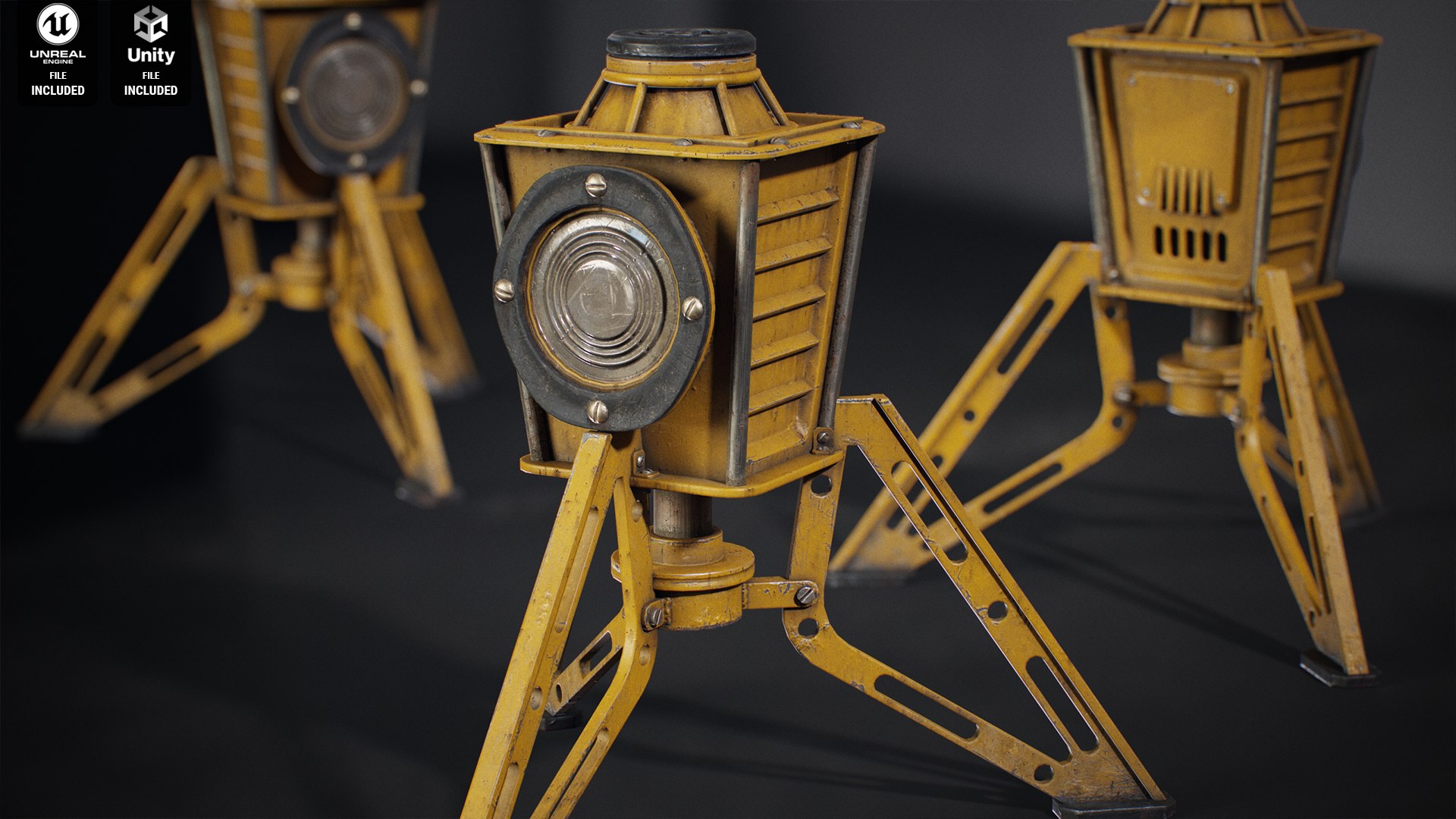 Construction Lantern - PBR - Game Ready Low Poly Model - TurboSquid 2351289