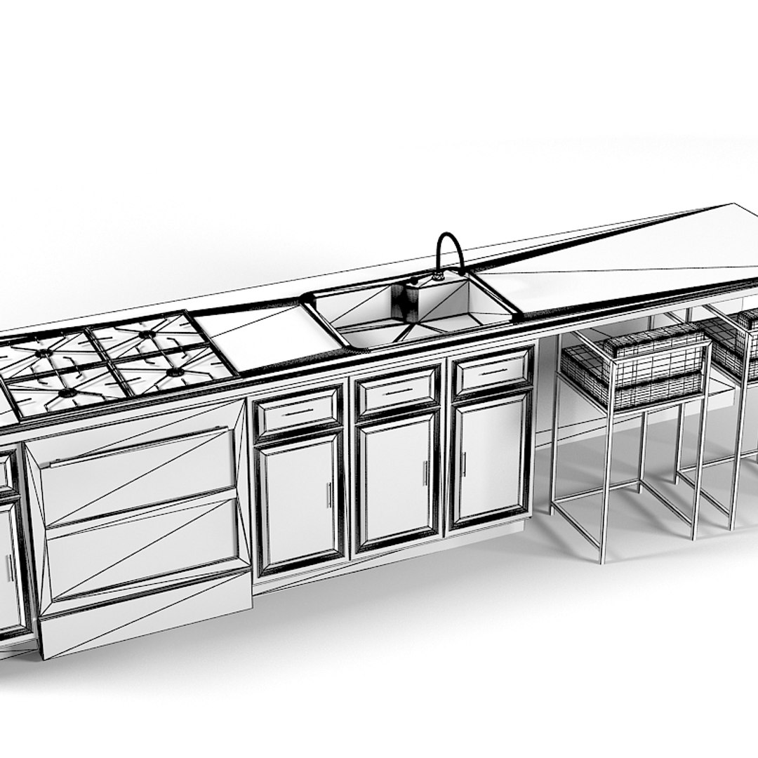 Kitchen Self Service 3d Model