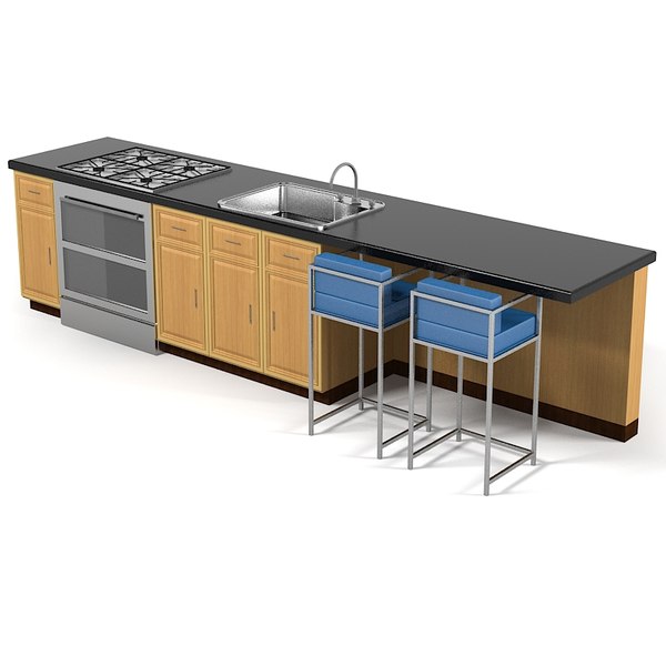 Kitchen island 3D model - TurboSquid 1455746