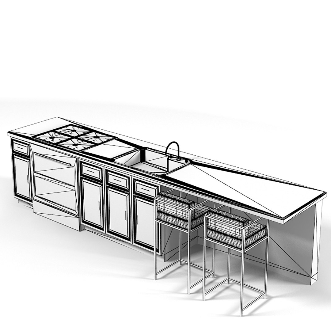 Kitchen Self Service 3d Model