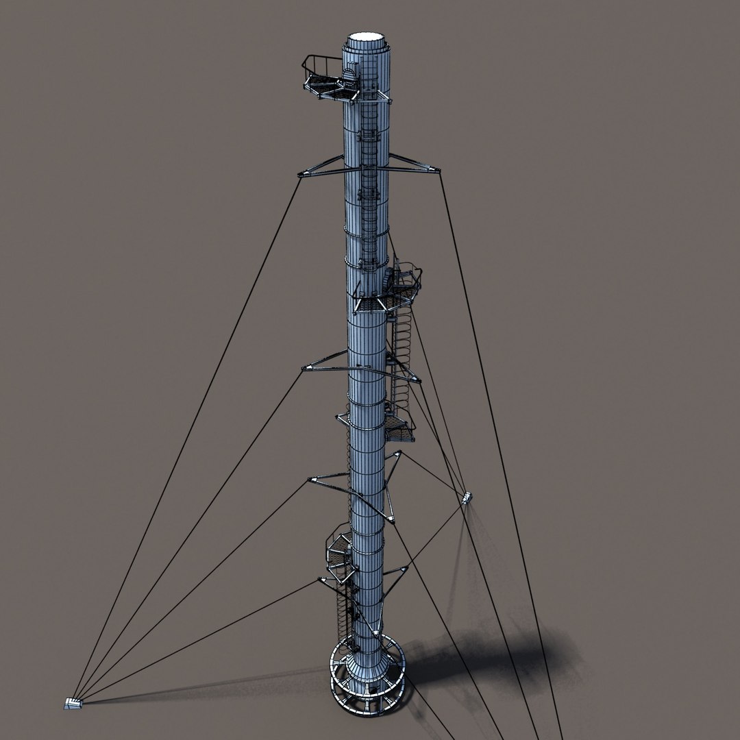 3d Chimney Factory Modeled