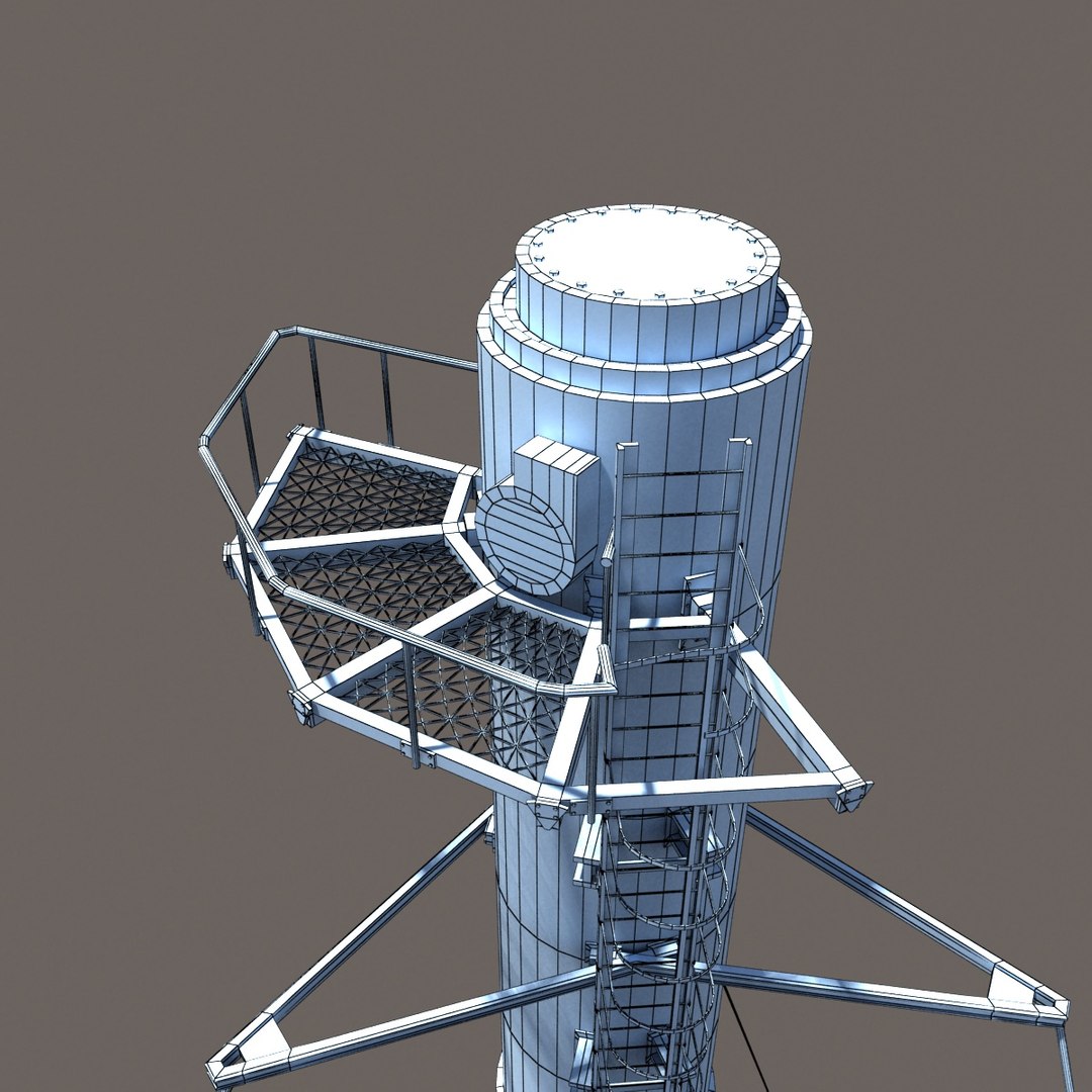 3d Chimney Factory Modeled