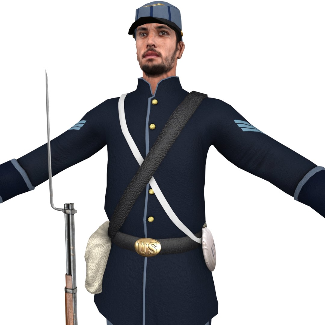 Union Soldier 3D Model - TurboSquid 1177598