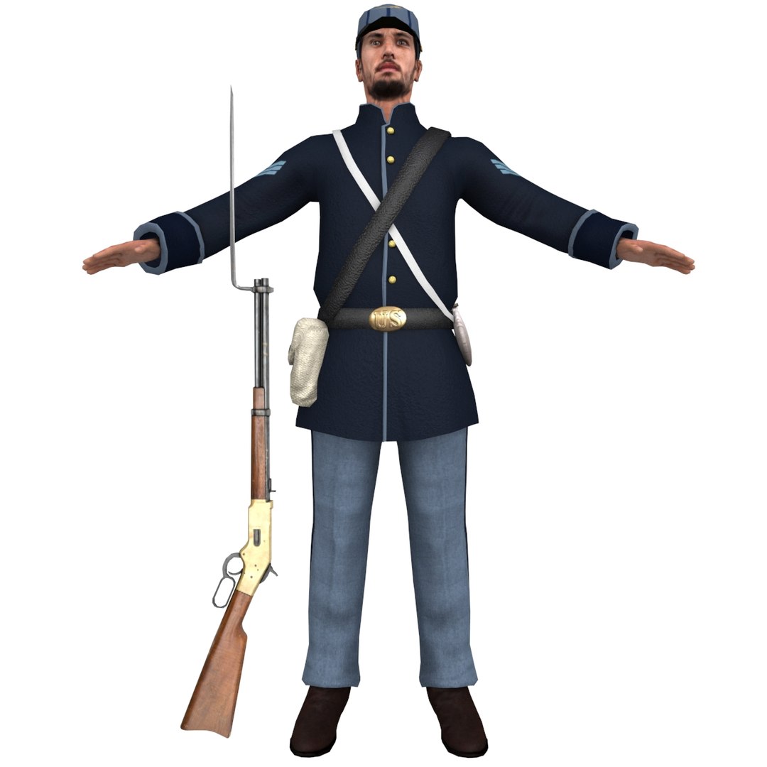 Union Soldier 3D Model - TurboSquid 1177598