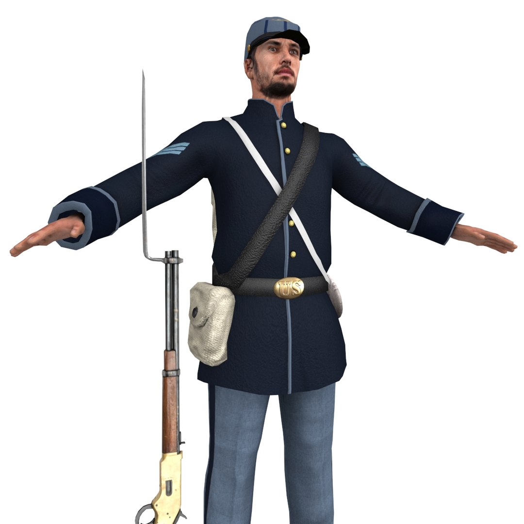 Union Soldier 3D Model - TurboSquid 1177598