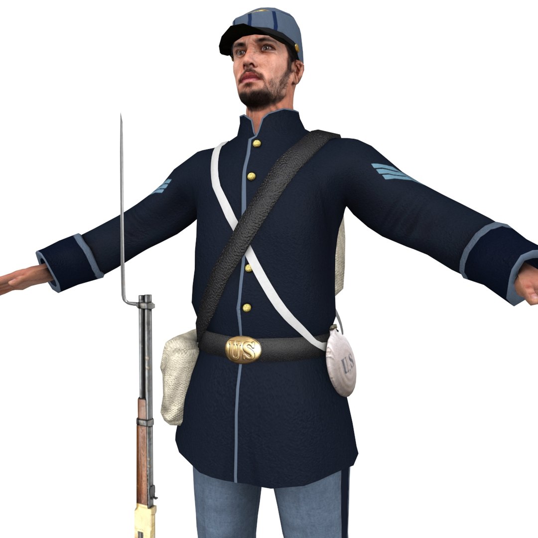 Union Soldier 3D Model - TurboSquid 1177598