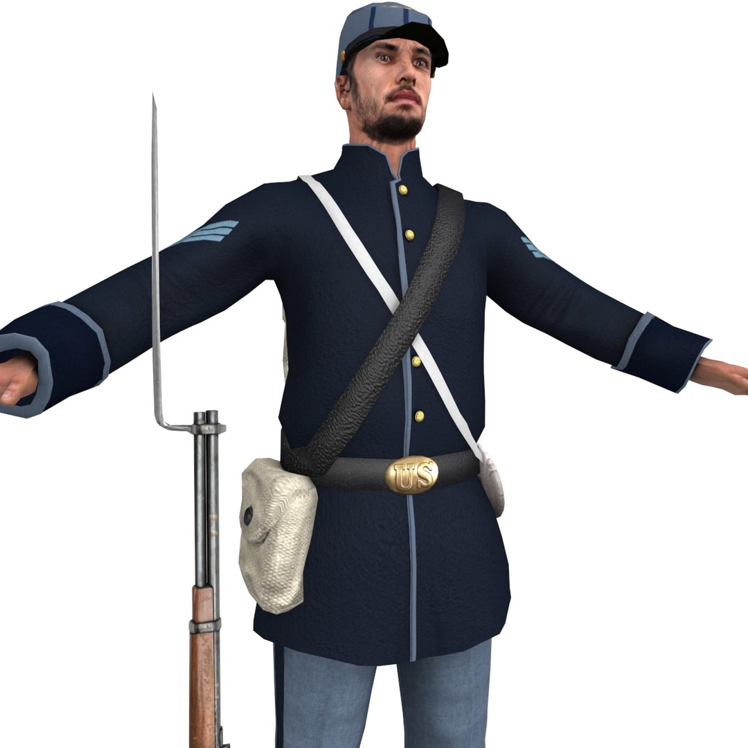 Union Soldier 3D Model - TurboSquid 1177598