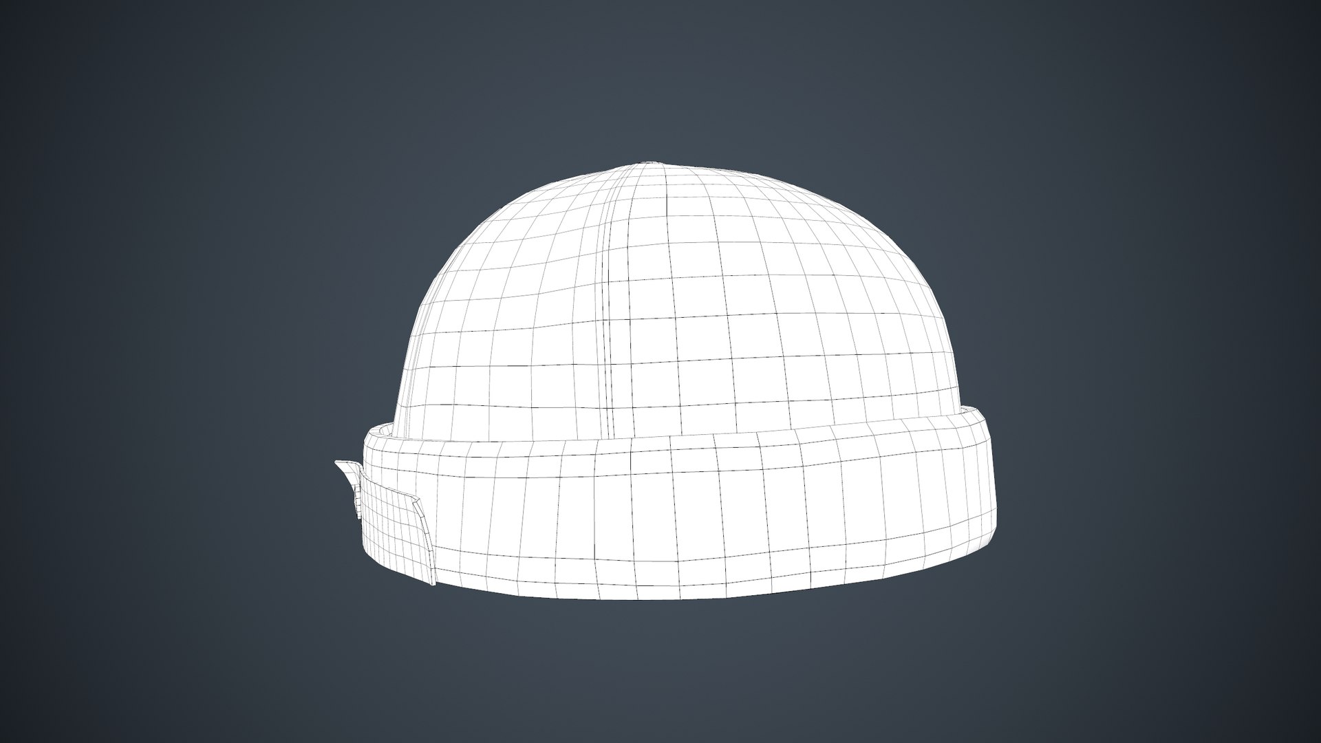 Blue jeans brimless cap 3D model - TurboSquid 1642063