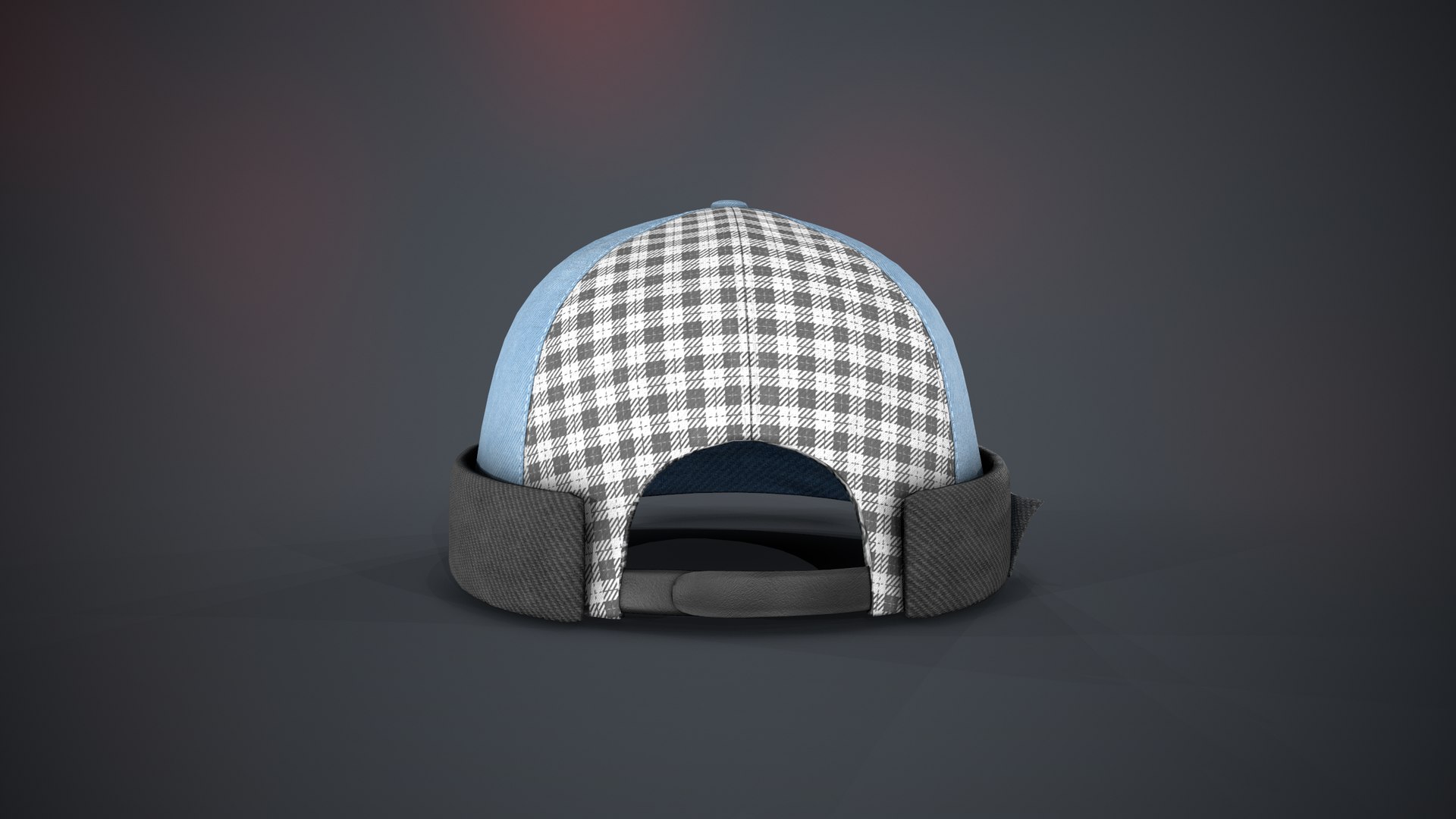 Blue jeans brimless cap 3D model - TurboSquid 1642063