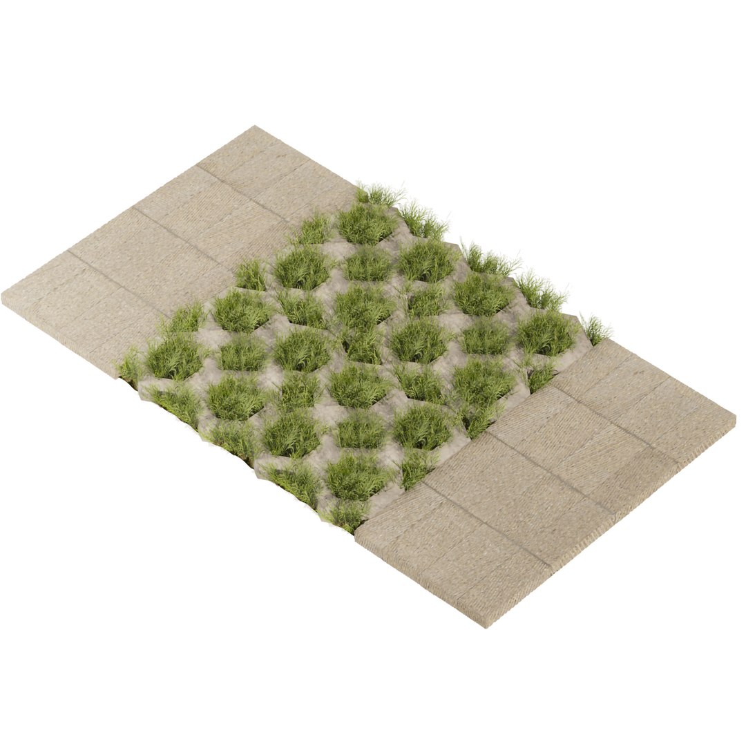 Collection plant vol 499 - concrete - tileable - grass 3D model ...