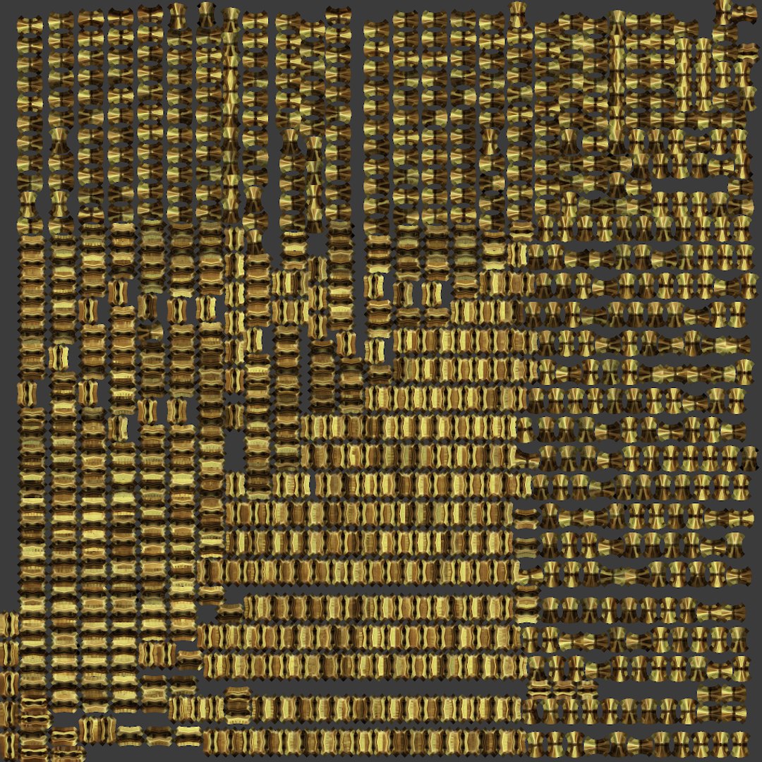 Gold Chains Long Necklace Model - TurboSquid 1999640