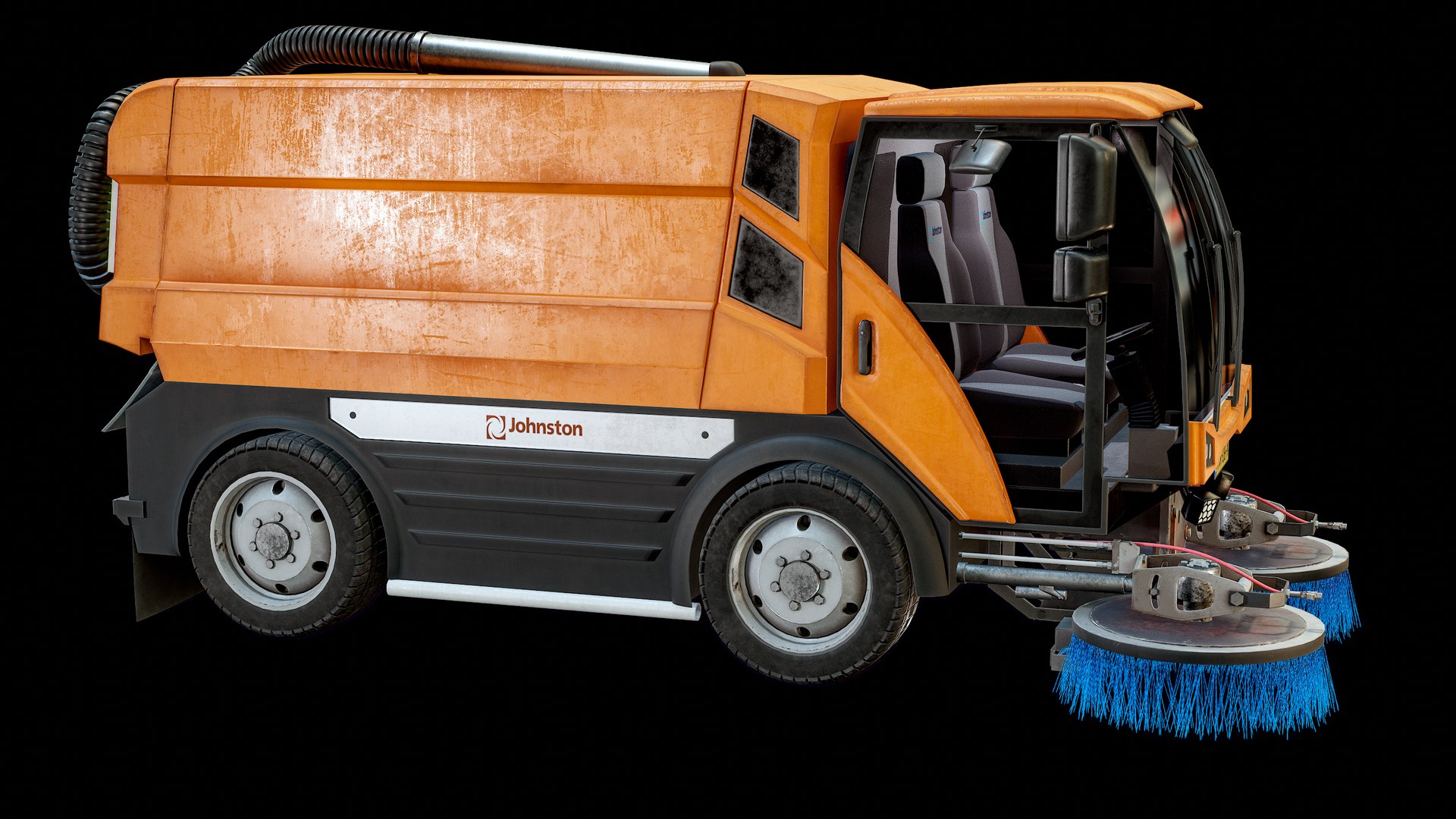 3D Road Sweeper Vehicle Johnston Orange - TurboSquid 2269799