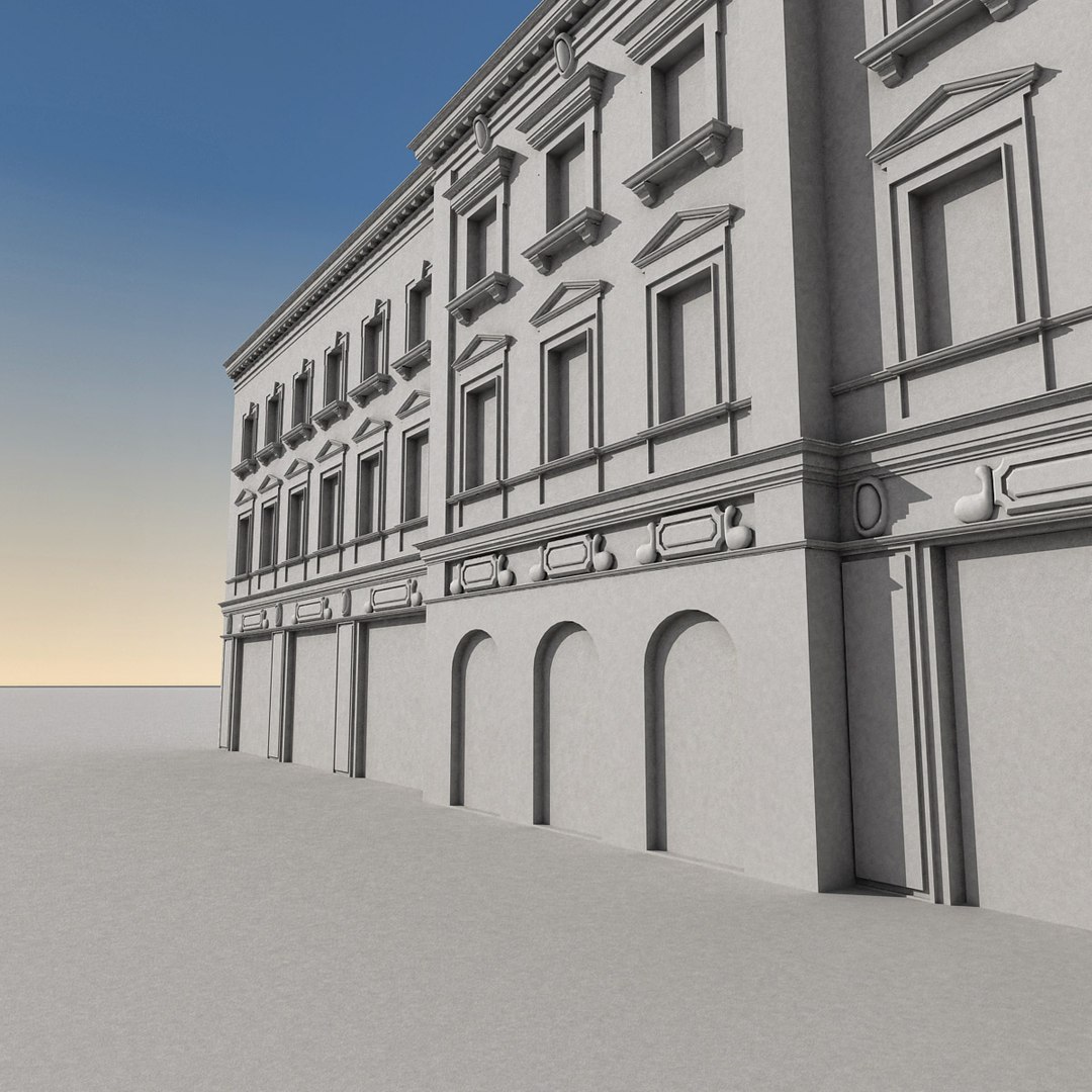 3d Model European Building Europe