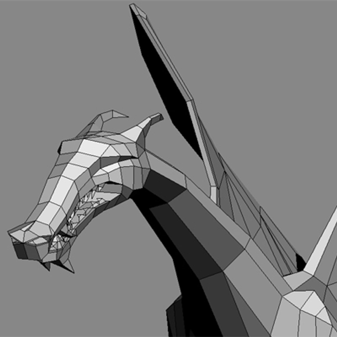 Polygonal Dragon 3d Model