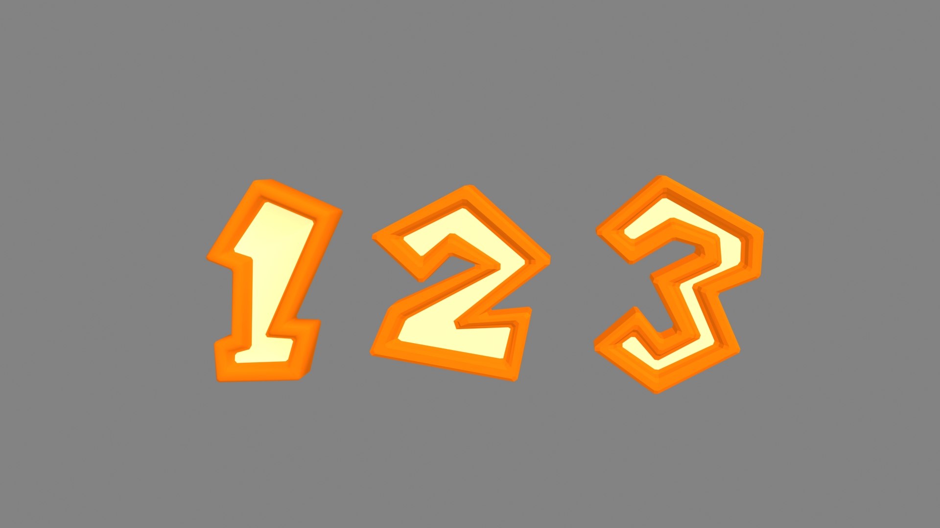 Stylized Number 123 3D Model - TurboSquid 2114084