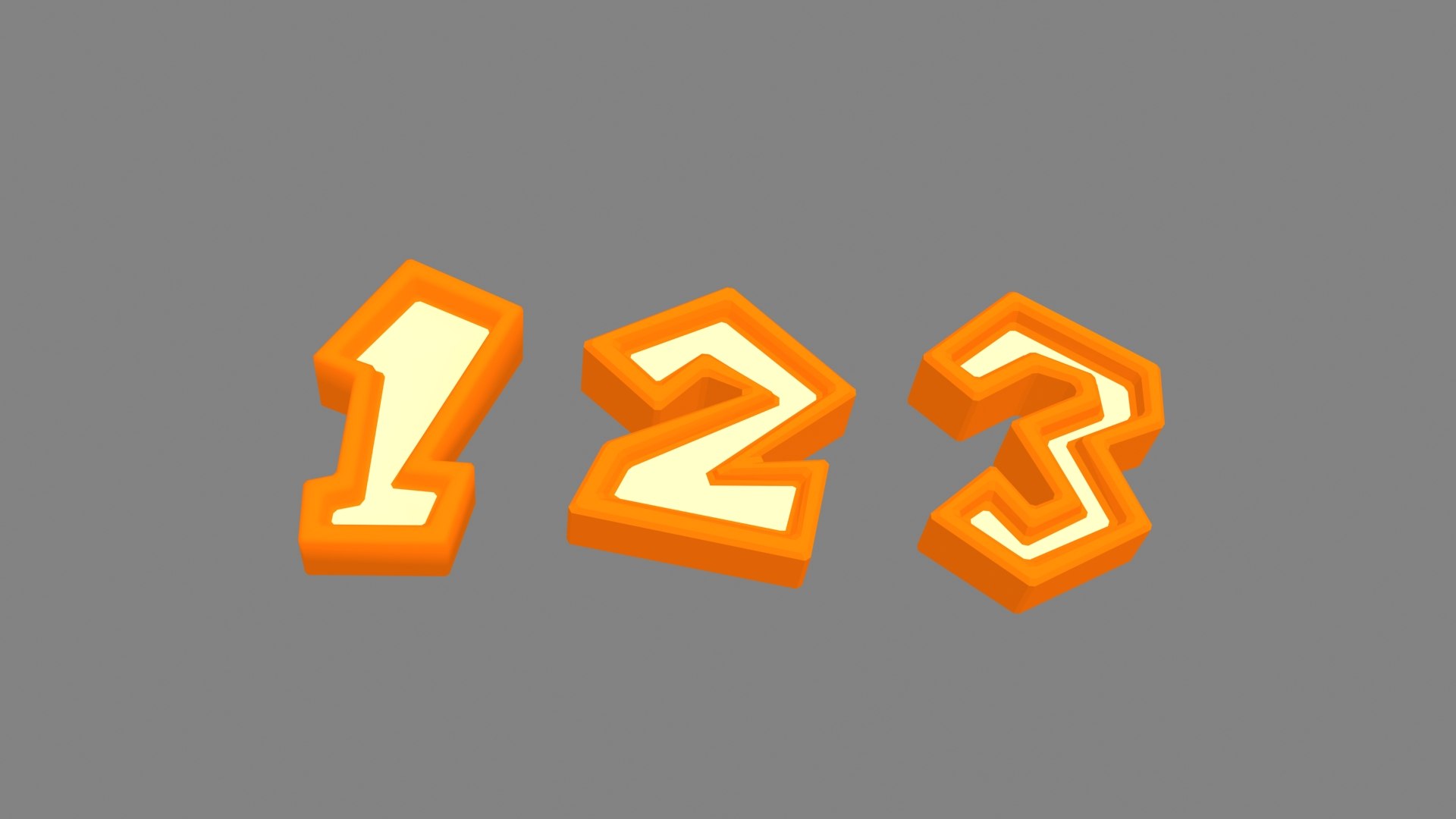 Stylized Number 123 3D Model - TurboSquid 2114084